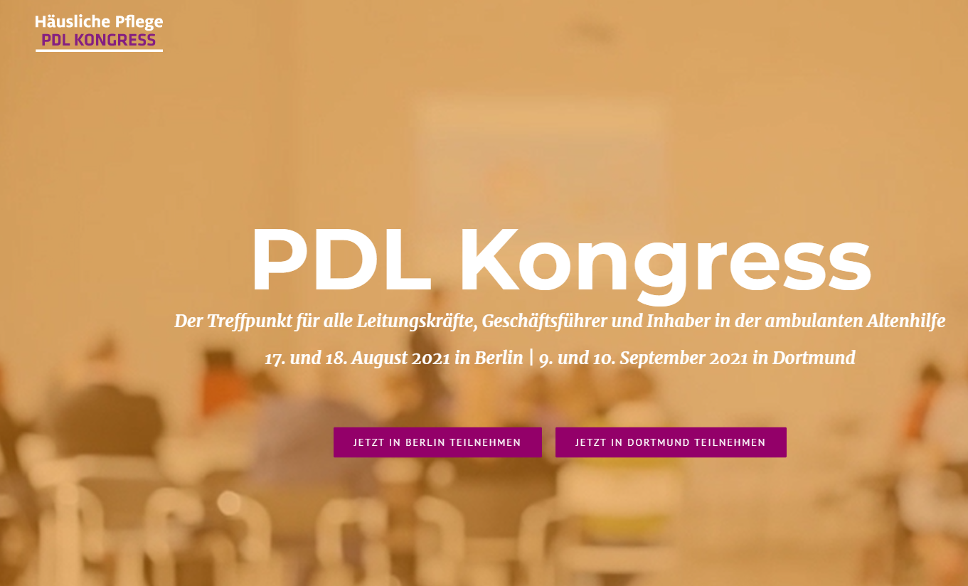 PDL Kongress 2021: Die Pflegebranche trifft sich - linkka